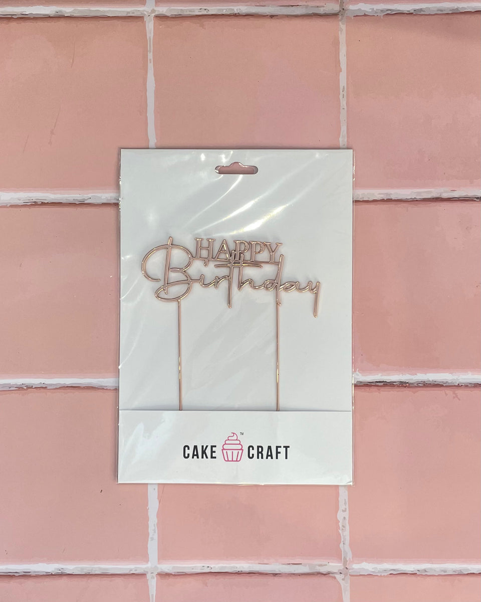 Happy Birthday Metal Cake Topper – bannos